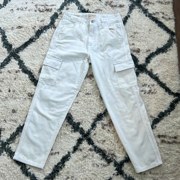 Pants & Jumpsuits | Womens White Boyfriend Cargo Pants | Poshmark
